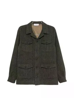 GRAN SASSO Herringbone-weave Wool Jacket