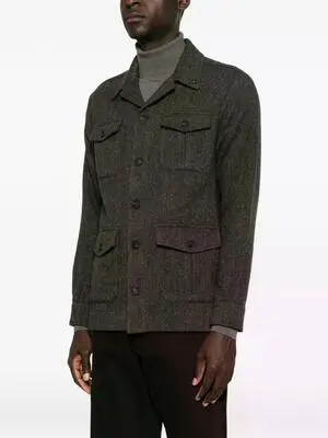 GRAN SASSO Herringbone-weave Wool Jacket