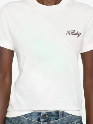 AUTRY Logo Embroidered Cotton T-shirt