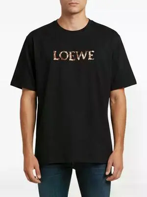 Loewe Anagram Embroidered T-shirt - Black