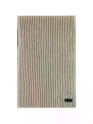 MOORER Ribbed-knit Scarf - Brown
