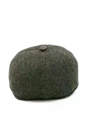 GRAN SASSO Herringbone Pattern Baseball Cap - Grey