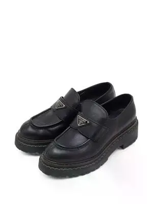 Prada Triangle Platform Loafers