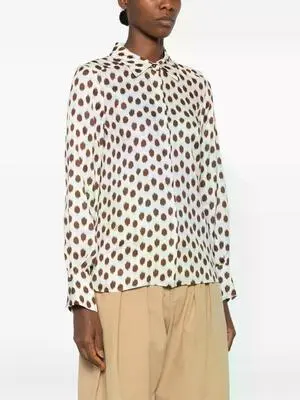 I BLUES Abstract Print Long Sleeve Shirt