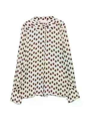 I BLUES Abstract Print Long Sleeve Shirt