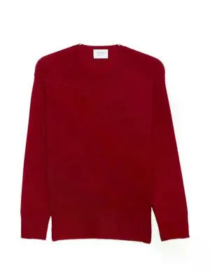 BEYOU Crew-neck Raglan-sleeve Sweater - Red