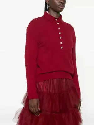 BEYOU Button-down Polo Sweater