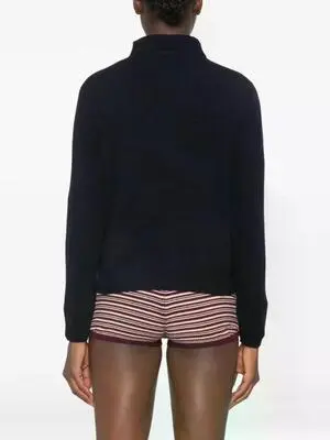 BEYOU Button-up Knitted Polo Sweater