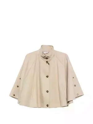 Max Mara Cotton-gabardine Cape - Neutrals