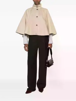 Max Mara Cotton Gabardine Cape - Neutrals