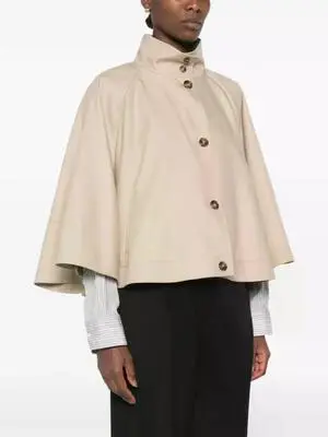 Max Mara Water-repellent Gabardine Cape - Neutrals