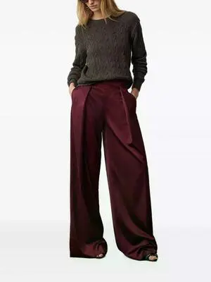 Polo Ralph Lauren Pleated Palazzo Trousers - Red