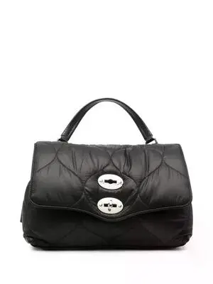 ZANELLATO Quilted Leather-trim Clutch Bag - Black