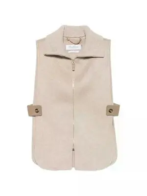 Max Mara Gela Cashmere Zipped Gilet - Neutrals