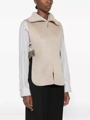 Max Mara Gela Cashmere Zipped Gilet - Neutrals