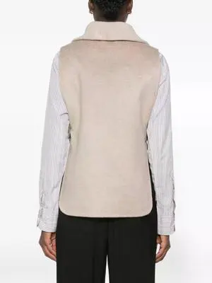 Max Mara Gela Cashmere Zipped Gilet - Neutrals