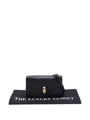 BVLGARI Serpenti Leather Shoulder Bag