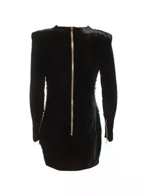 Balmain Embellished Velvet Mini Dress