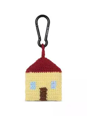 Alanui Casa Amigurumi Crochet Keyring - Yellow