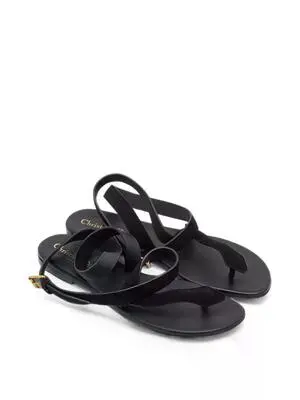Dior Up Ankle-wrap Flat Sandals - Black