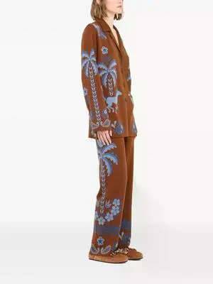 Alanui Jacquard-knit Shirt With Island Motif