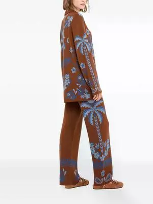 Alanui Jacquard-knit Shirt With Island Motif