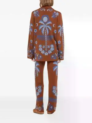Alanui Jacquard-knit Shirt With Island Motif