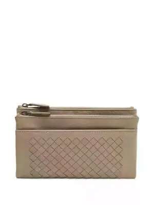 Bottega Veneta Intrecciato Zip-around Wallet - Neutrals