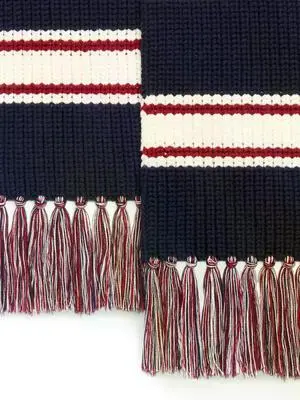 Alanui Rugby Club Striped Fringed Scarf