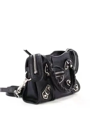 Balenciaga City Classic Metallic Edge Bag Leather Nano Satchel - Black