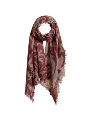 MIRROR IN THE SKY Floral-print Frayed Scarf