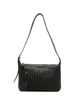 Officine Creative Woven Leather Shoulder Bag - Black