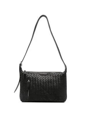 Officine Creative Woven Leather Shoulder Bag - Black
