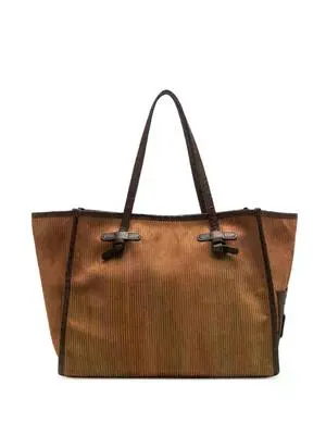 GIANNI CHIARINI Large Marcella Corduroy-effect Tote Bag - Brown