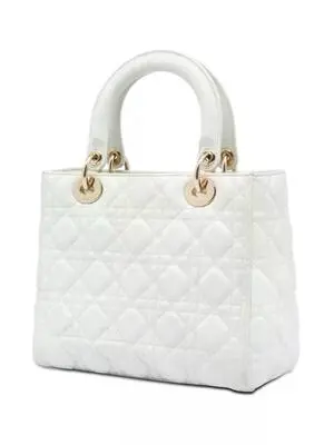 Dior 2017 Medium Lambskin Cannage Lady Satchel