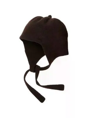 MAISON MICHEL Paulina Logo-plaque Hat - Brown