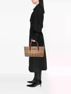 Burberry 2000-2017 Haymarket Check Canvas Handbag - Neutrals