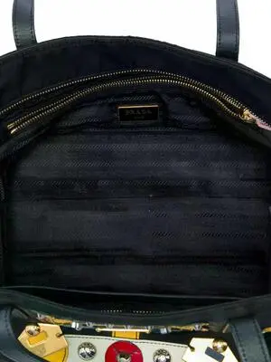 Prada 2013-2016 Saffiano Trimmed Tessuto Robot Tote Bag