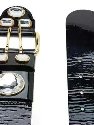 Dolce & Gabbana Crystal-embellished Leather Belt