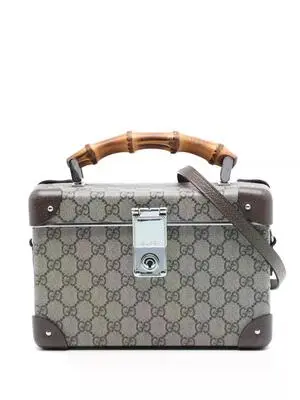 Gucci 2000-2015 Gg Supreme Bamboo Vanity Bag Satchel - Neutrals
