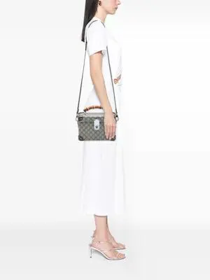 Gucci 2000-2015 Gg Supreme Bamboo Vanity Bag Satchel