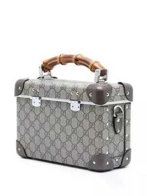 Gucci 2000-2015 Gg Supreme Bamboo Vanity Bag Satchel