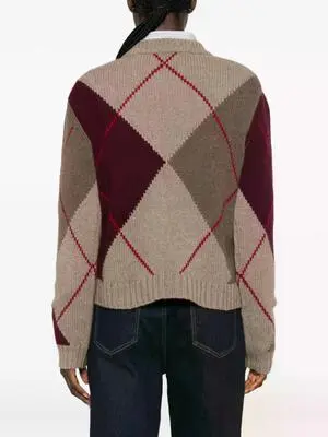 BEYOU Argyle-pattern Sweater