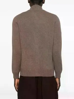 GRAN SASSO Button-up Funnel-neck Cardigan
