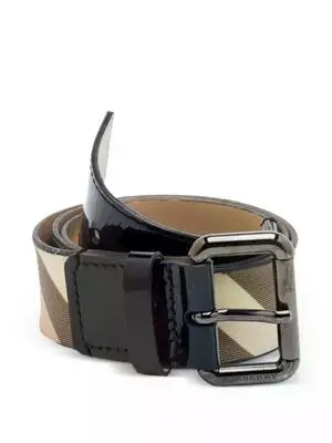 Burberry Nova Check Buckle Belt - Neutrals