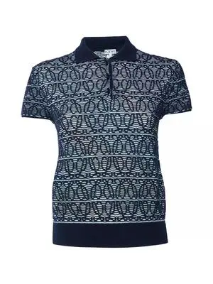 Loewe Anagram Jacquard Polo T-shirt - Blue