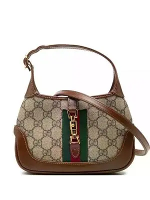 Gucci Mini Gg Supreme Web Jackie 1961 Crossbody Bag - Neutrals