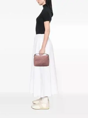 Fendi 2000-2010 Zucchino Canvas Handbag - Pink