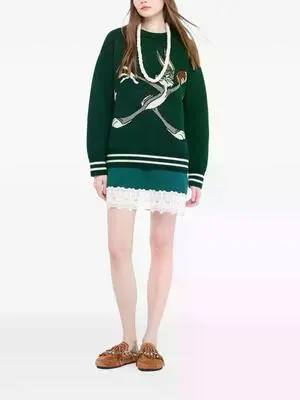 Alanui X Looney Tunes Bugs Bunny Wool Jacquard Sweater