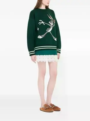 Alanui X Looney Tunes Bugs Bunny Wool Jacquard Sweater